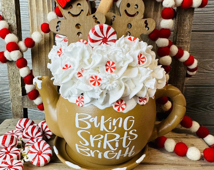 Gingerbread Decor, Gingerbread Kitchen Decor, Gingerbread Teapot, Gift ...