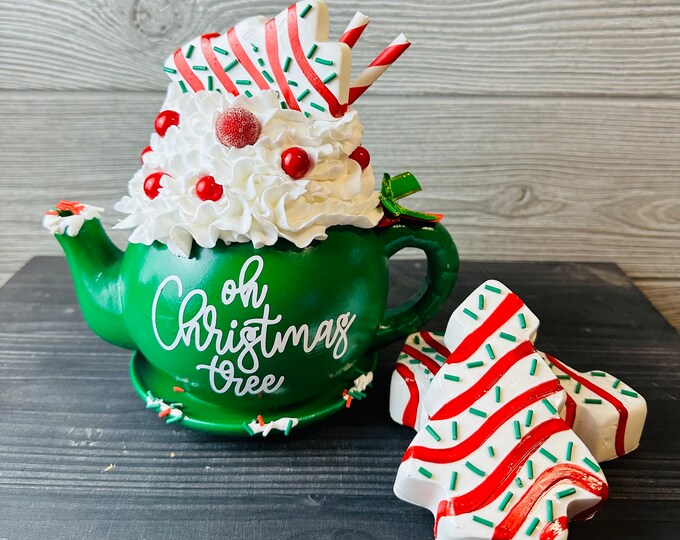 Oh Christmas Tree Teapot, Tree Cake Tiered Tray, Teapot, Hot Cocoa ...