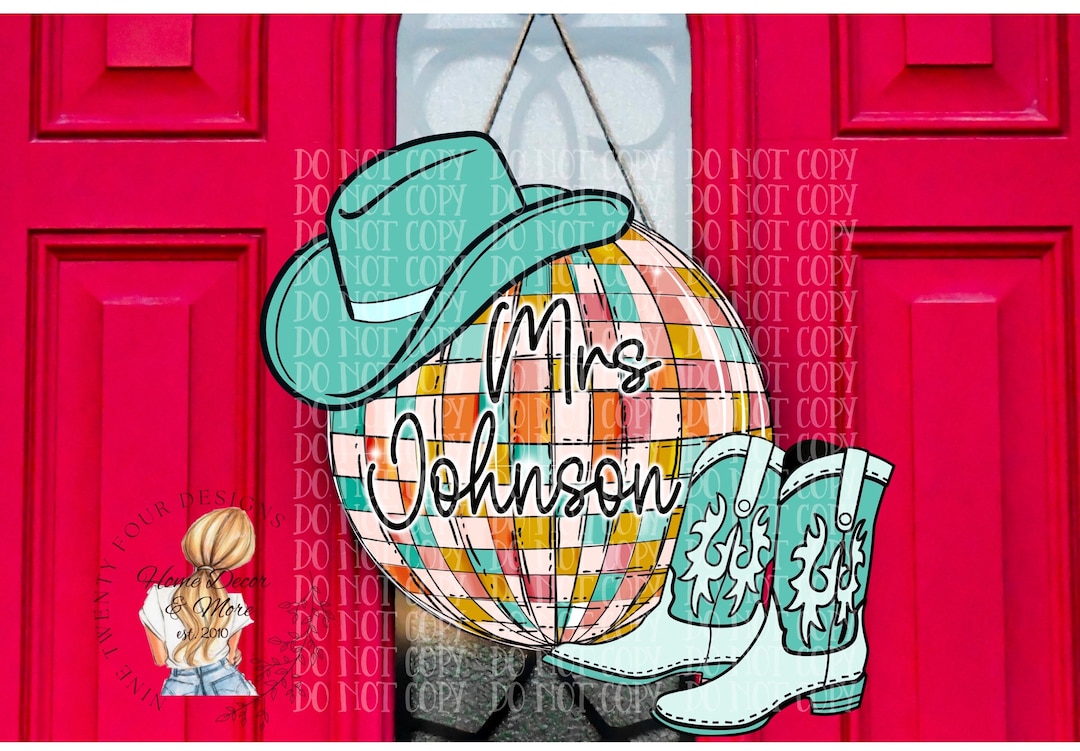 Disco Ball Teacher Door Sign, Printed Teacher Sign, Admistrator Sign ...