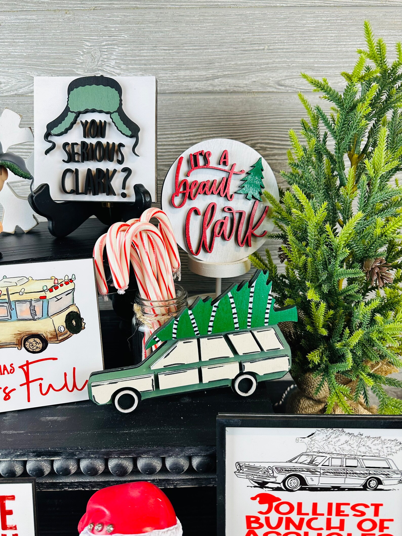 Griswold Christmas Tiered Tray Signs: Holiday Home Decor Set - Etsy