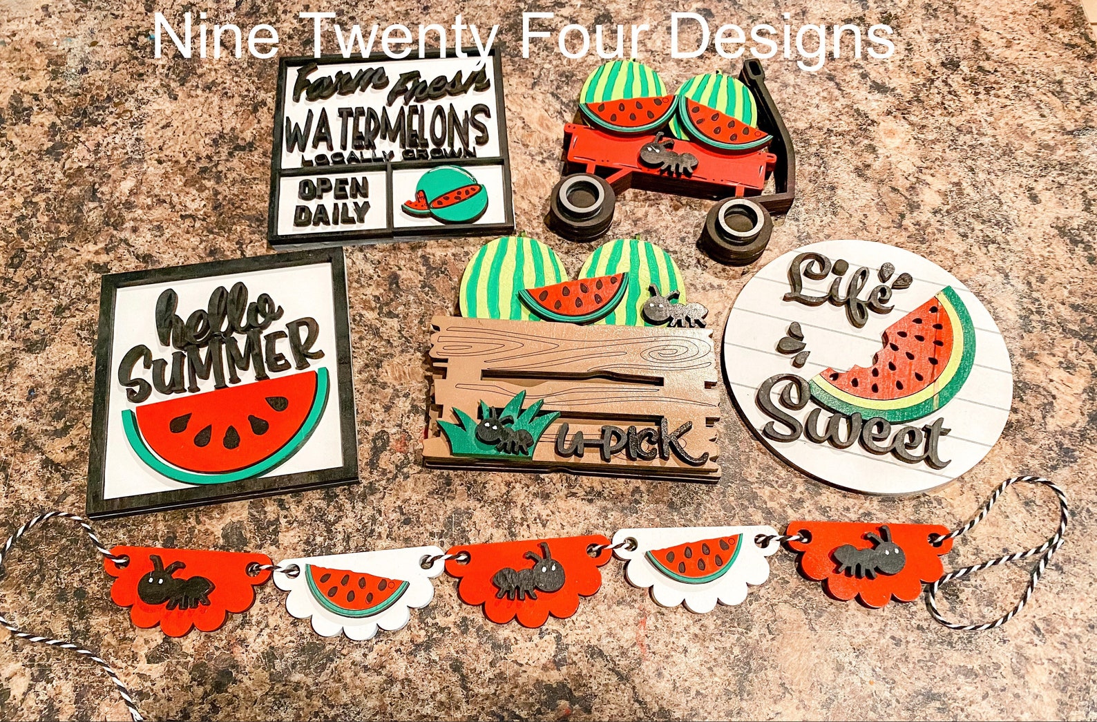 Watermelon Stand Watermelon Signs Tiered Tray Decor Tiered - Etsy