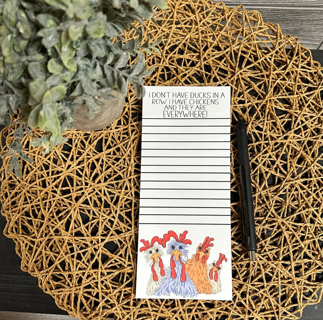 Chicken Notepad, Chicken Stationary, Chicken Notepad, Farm Stationary ...