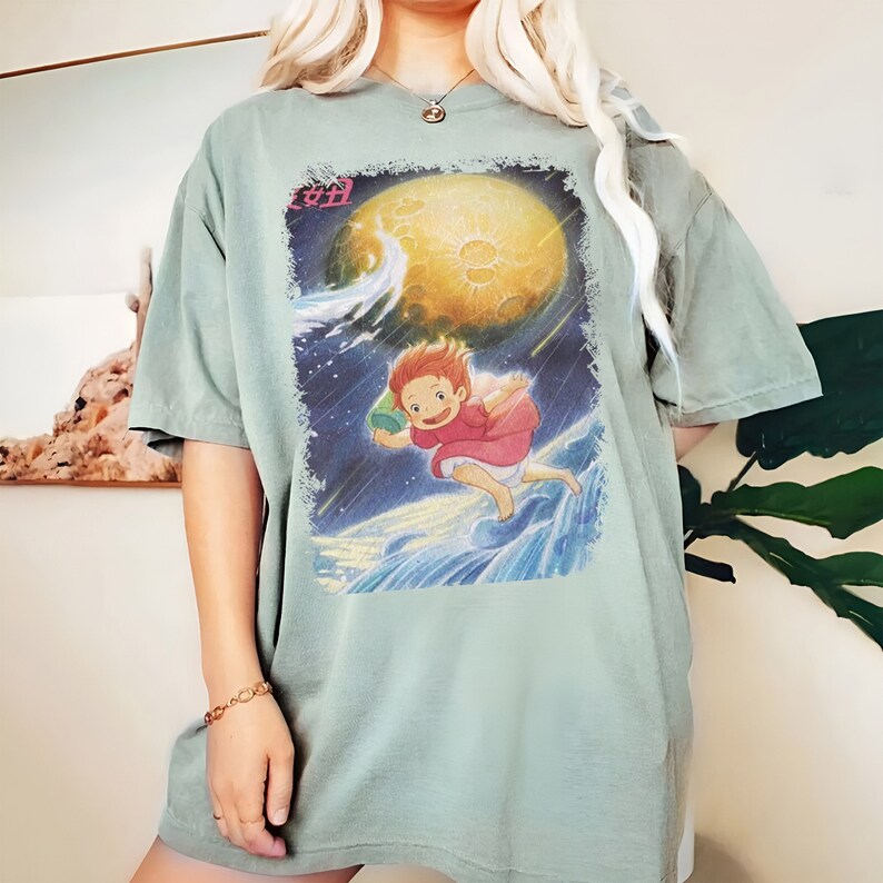Ponyo T-shirt, Ponyo Movie, Ponyo Ghibli T-shirt, Ghibli Sweatshirt ...