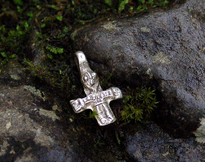 Sterling Silver Birka Cross Pendant - Etsy
