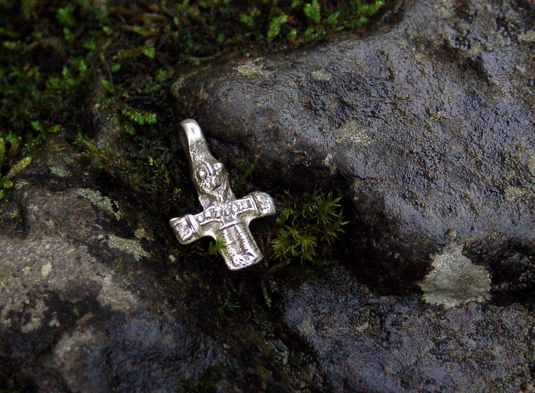 Sterling Silver Birka Cross Pendant - Etsy