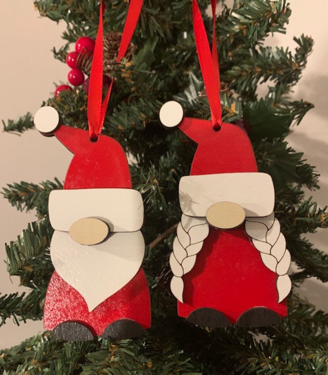 Adorable Gnome Ornaments Girl Gnome Boy Gnome Santa Gnome - Etsy