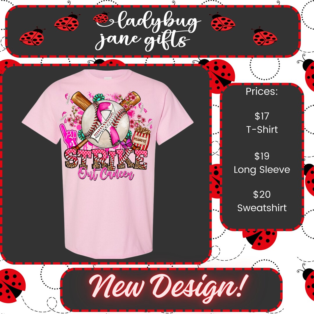 Strike Out Breast Cancer Softball Baseball Shirt Cancer Awareness ...