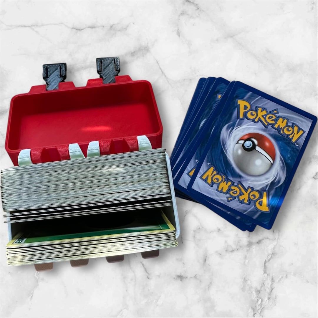 Pokemon Card Storage Box, Organizer Case With Secure Closure, Fits ...