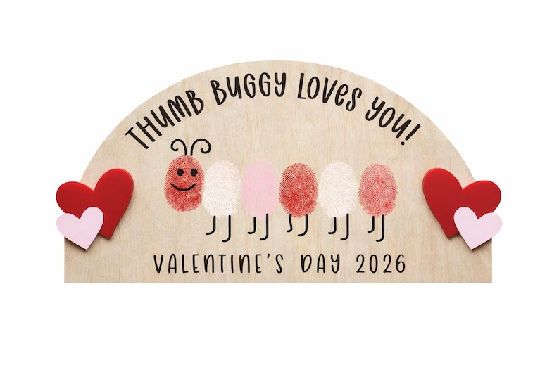 Thumb Buggy Loves You DIY Valentine Fingerprint Keepsake Thumbprint ...