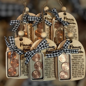 Pennies From Heaven Memory Ornament – Engraved Keepsake for Loved Ones ...