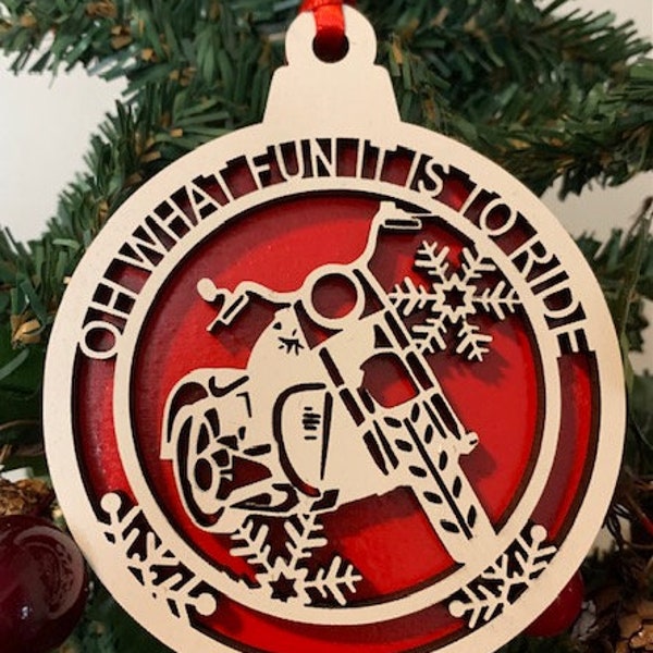 Motorcycle Christmas Ornament - Etsy