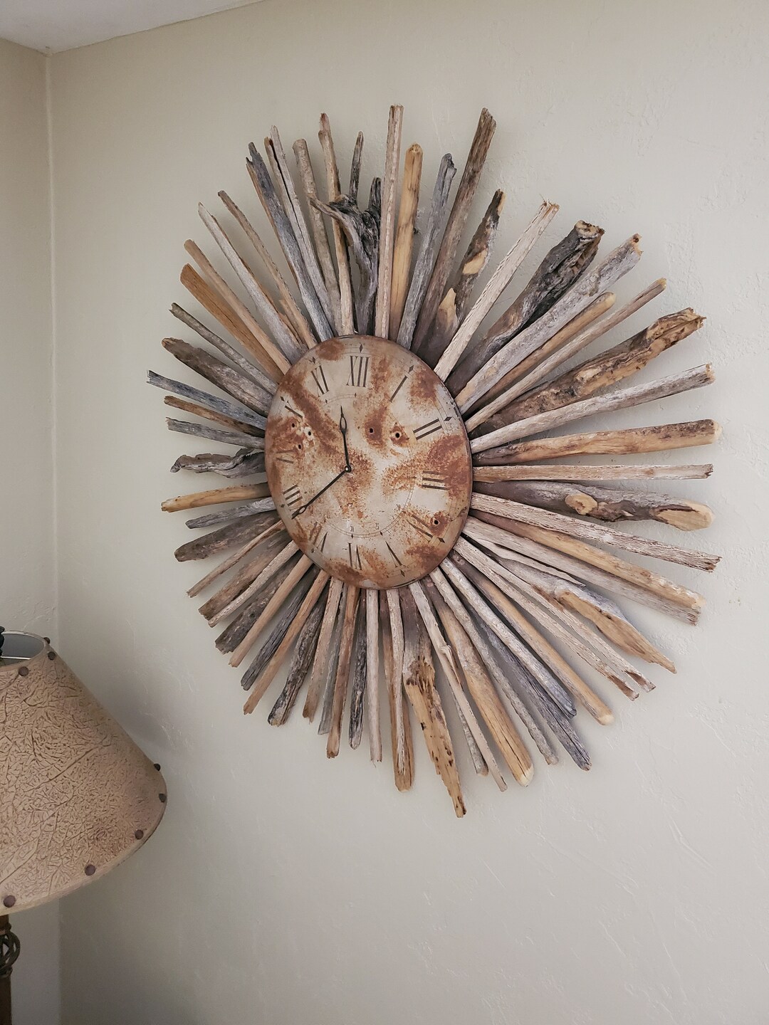 Rustic-rusted Wall Clock Saguaro Cactus Rib Wall Clock - Etsy