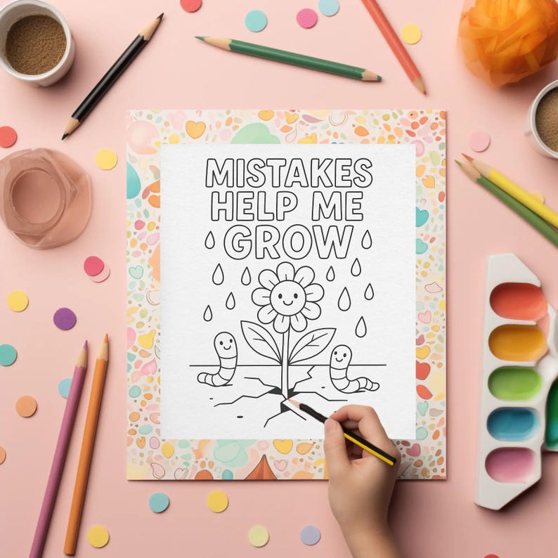 Growth Mindset Coloring Book for Kids: SEL Activities, Mindfulness ...