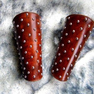 Studded Leather Bracers Leather Armor - Etsy