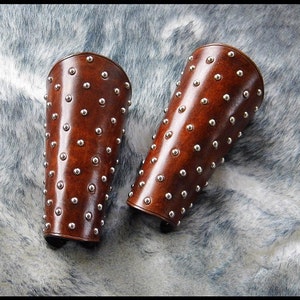 Studded Leather Bracers Leather Armor - Etsy