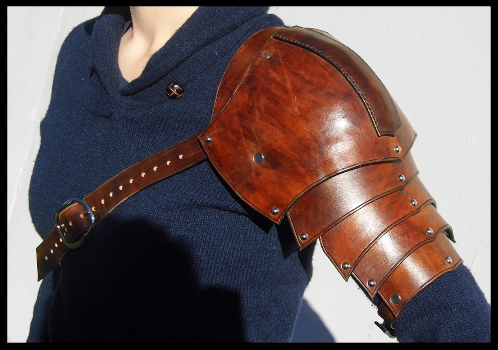 Leather Pauldron Leather Armor - Etsy