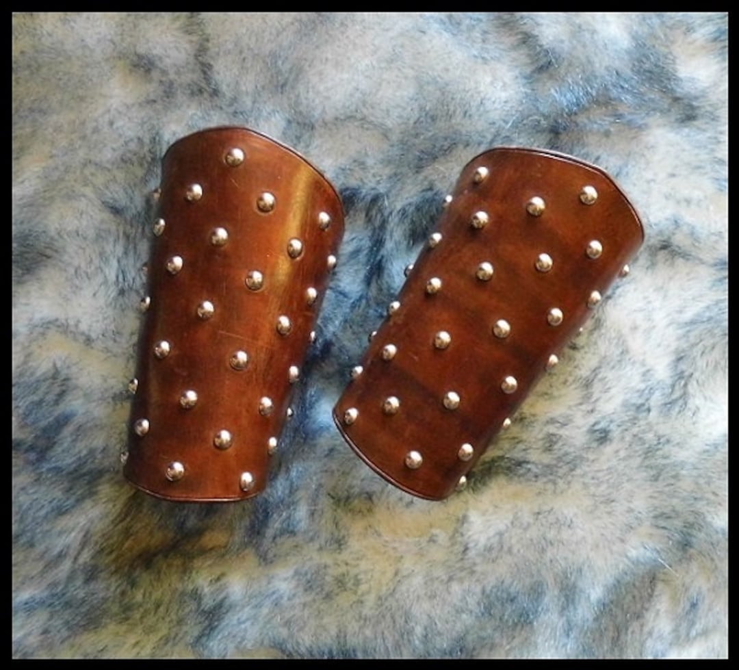Studded Leather Bracers Leather Armor - Etsy