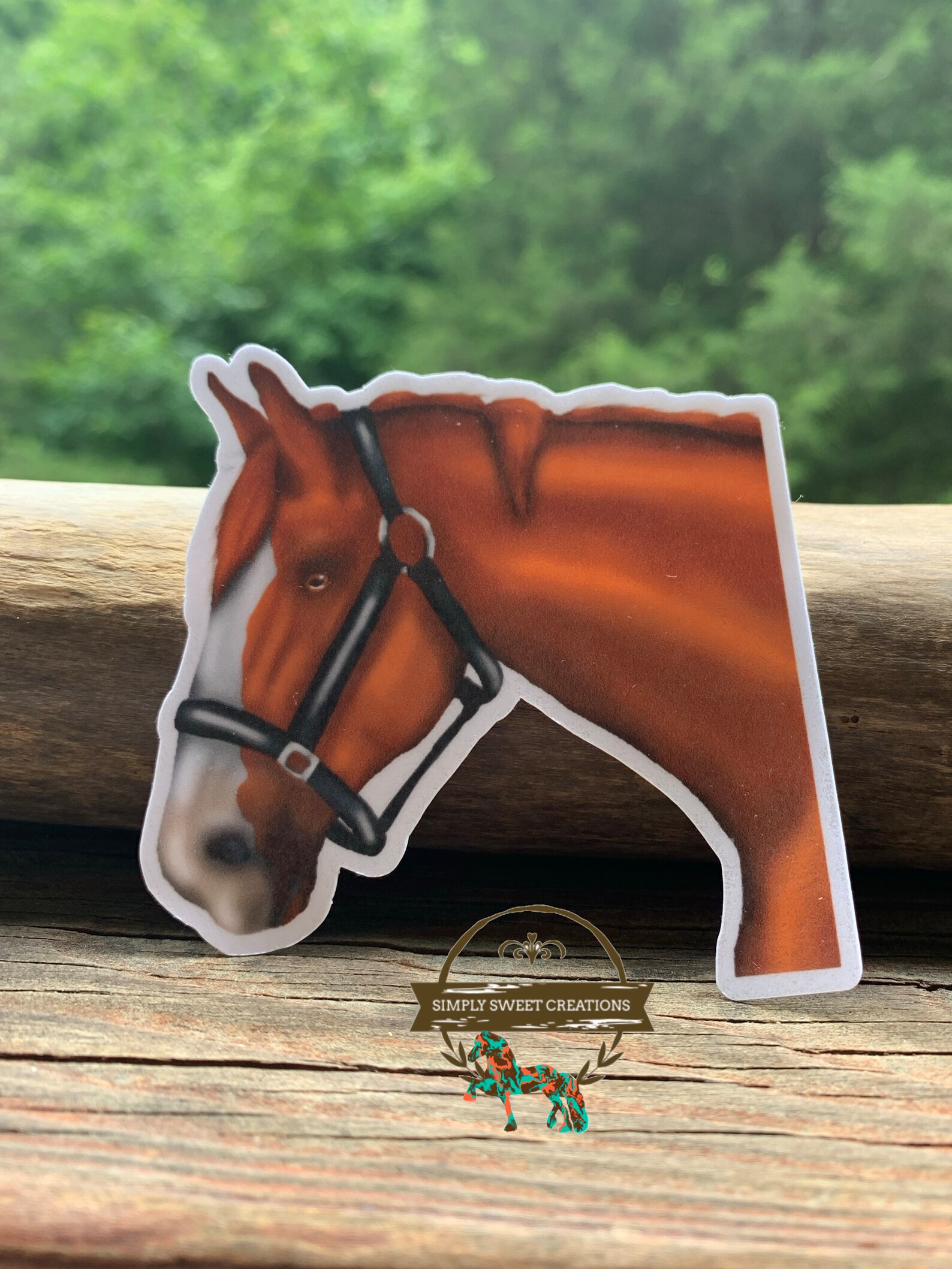 Beautiful Horse Horse Sticker Chestnut Horse Laptop - Etsy