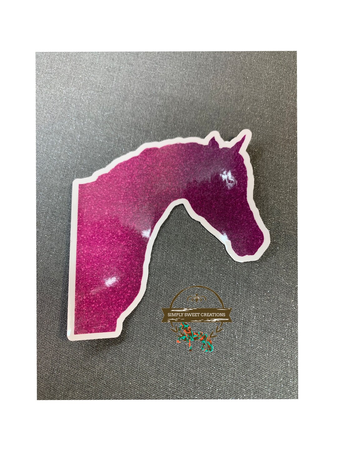 Glitter Horse, Horse Sticker, Horse, Laptop Sticker, Pony Stickers ...