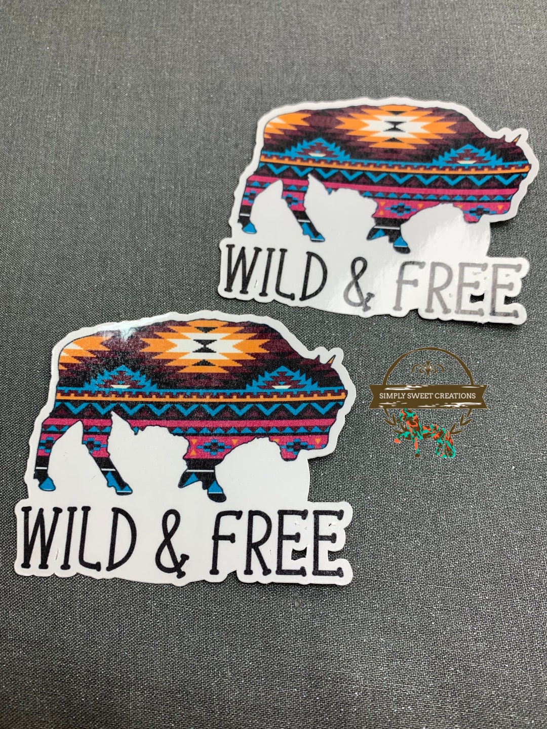 Buffalo Sticker, Western Sticker, Bull Sticker, Aztec, Boho, Laptop ...