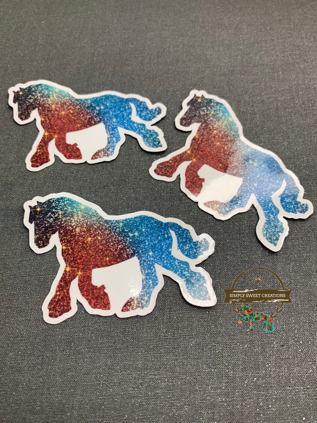 Glitter Horse, Horse Sticker, Draft Horse, Laptop Sticker, Pony ...