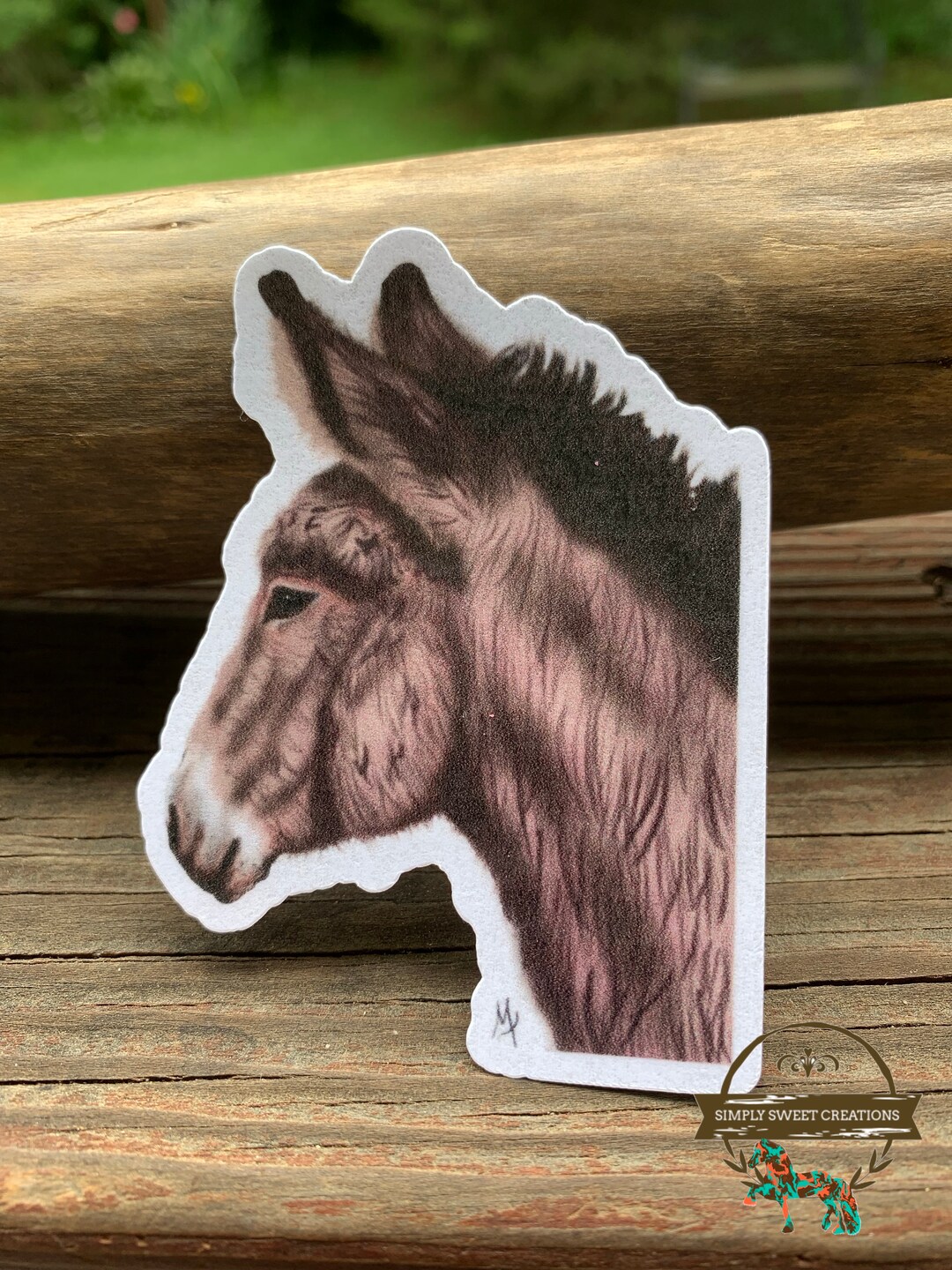 Donkey Sticker, Donkey Decal, Laptop Sticker, Horse Stickers, Cute ...