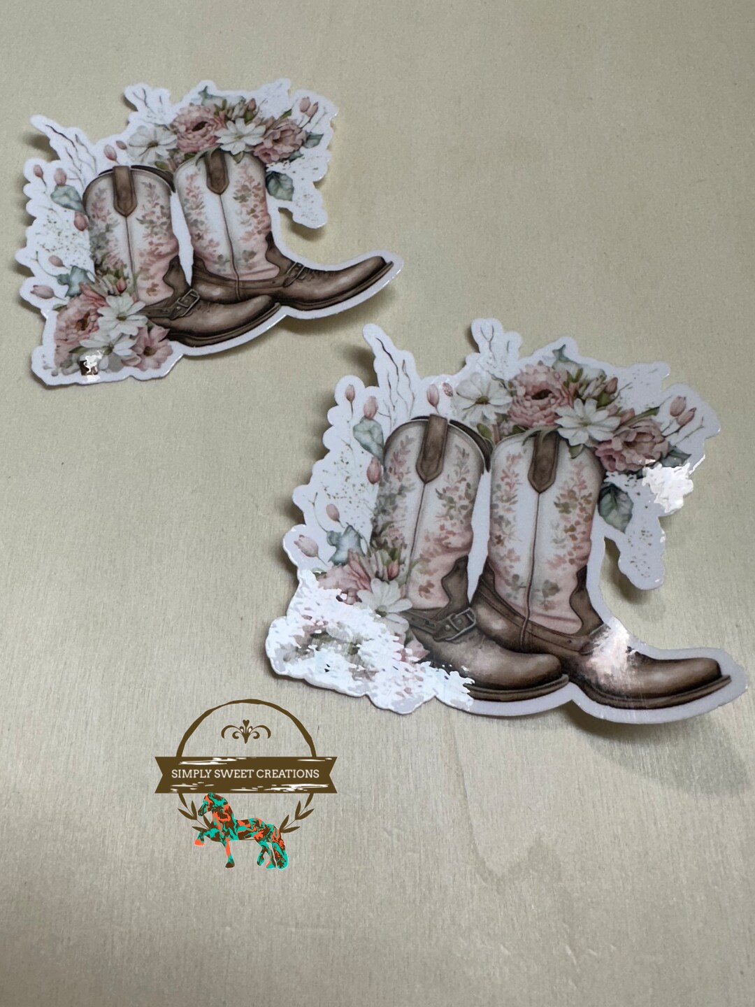 Cowboy Boot Sticker, Cowgirl Decal, Laptop Sticker, Horse Stickers ...