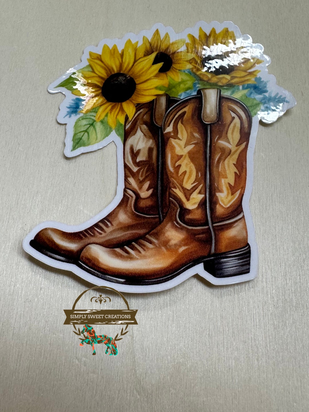 Cowboy Boot Sticker, Cowgirl Decal, Laptop Sticker, Horse Stickers ...