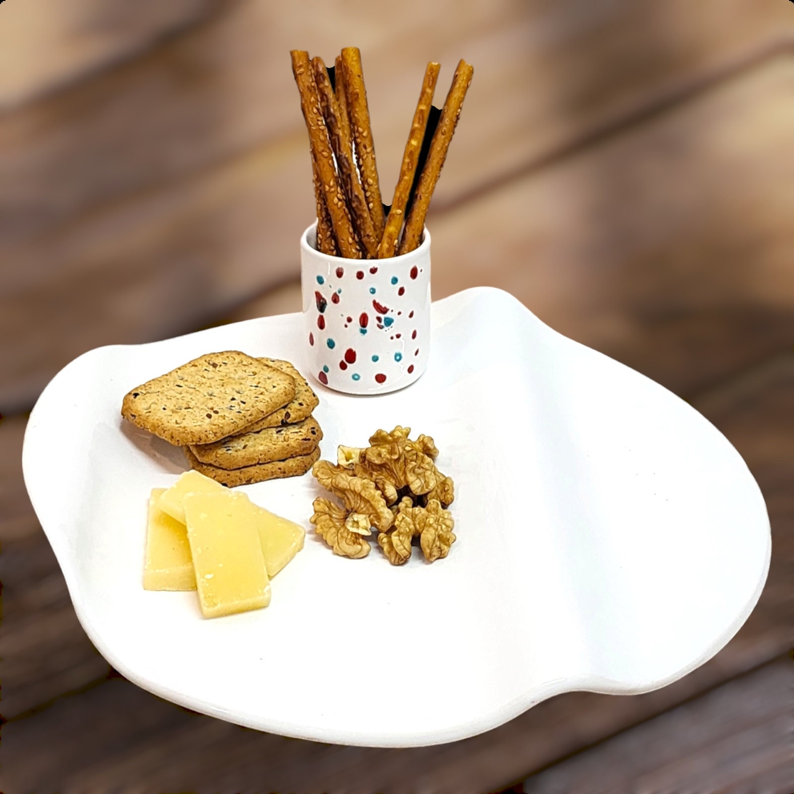 Handmade Ceramic Wavy Platter: Charcuterie Cheese Board, Sushi Plate - Etsy