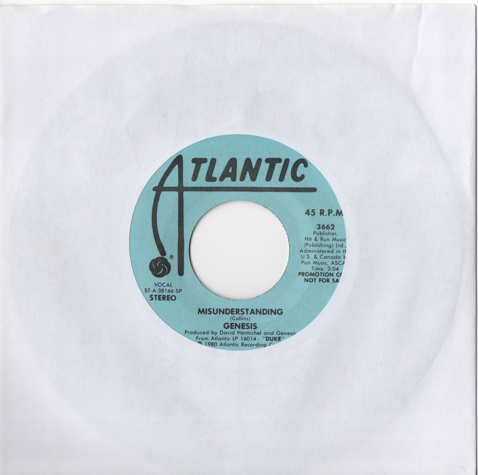 GENESIS Misunderstanding 1980 Usa Issue Rare Original Promotional Only ...