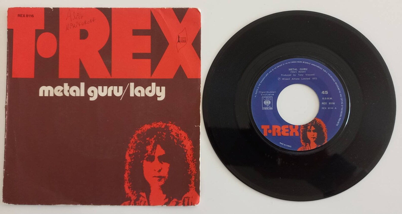 T REX Metal Guru 1972 French Issue Rare Original 7 45rpm - Etsy UK