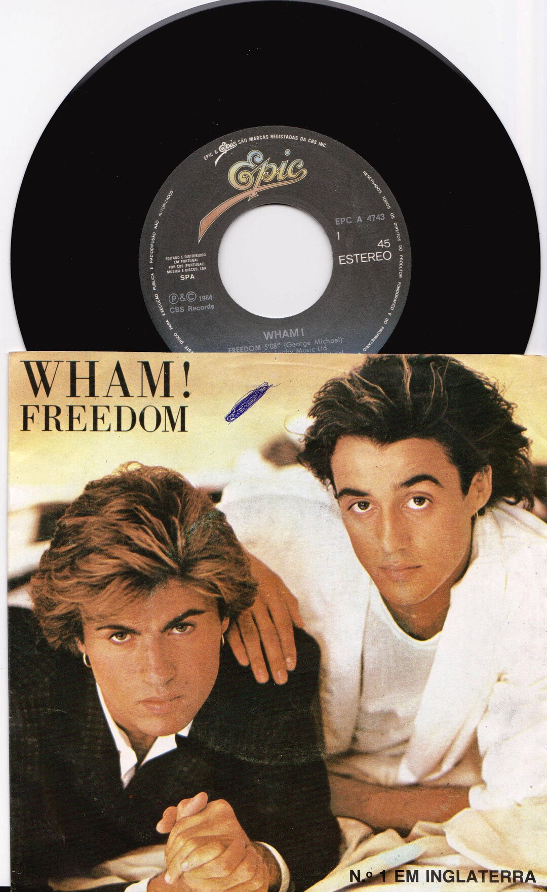 WHAM Freedom 1984 Portugal Issue Rare Original 7" 45 Rpm Vinyl Single ...