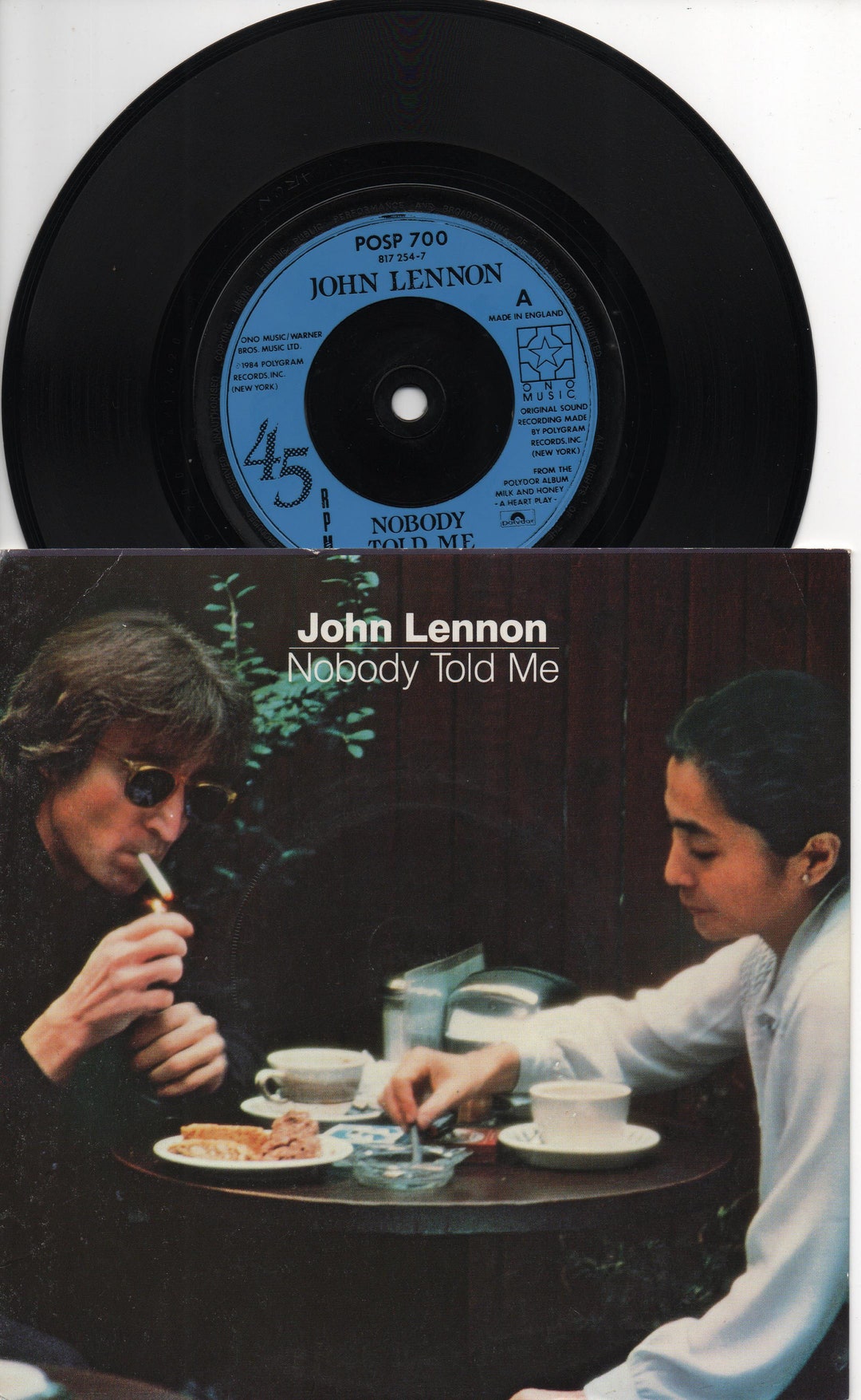 JOHN LENNON Nobody Told Me 1984 Uk Issue Original 7" 45 Rpm Vinyl ...