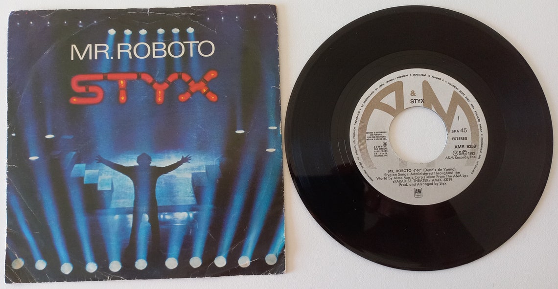 STYX Mr Roboto 1983 Portugal Issue Rare Original 7" 45 Rpm Vinyl Single ...