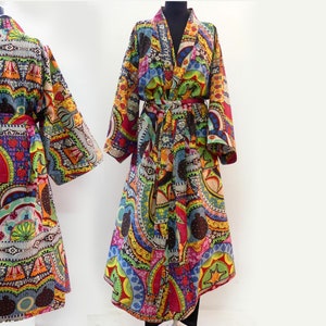 Long Multicolored Kimono With Fruit Patterns for Men or Women, All ...