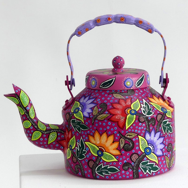 Hand Painted Tea Pot - Etsy