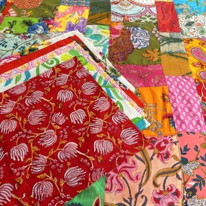 Tablecloth Patchwork Round for Table of 6 in Red and Multicolored ...