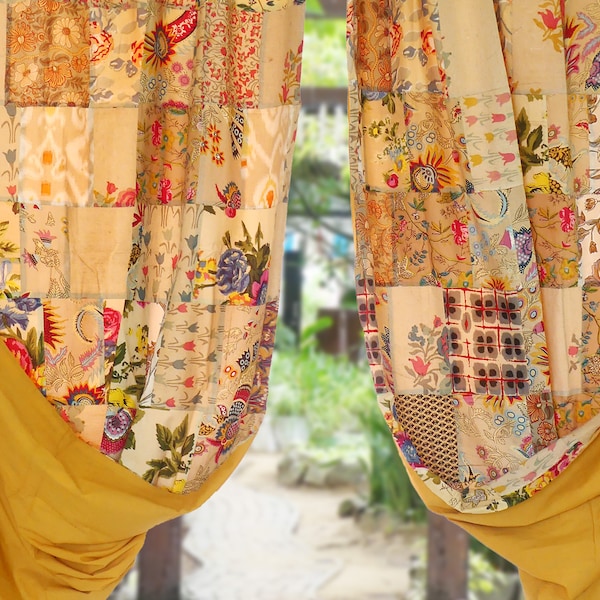 Patchwork Curtain - Etsy