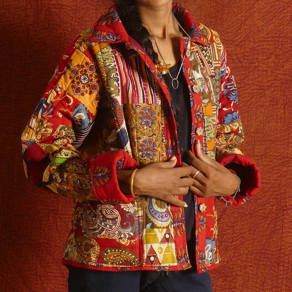 Patchwork Jacket Women - Etsy