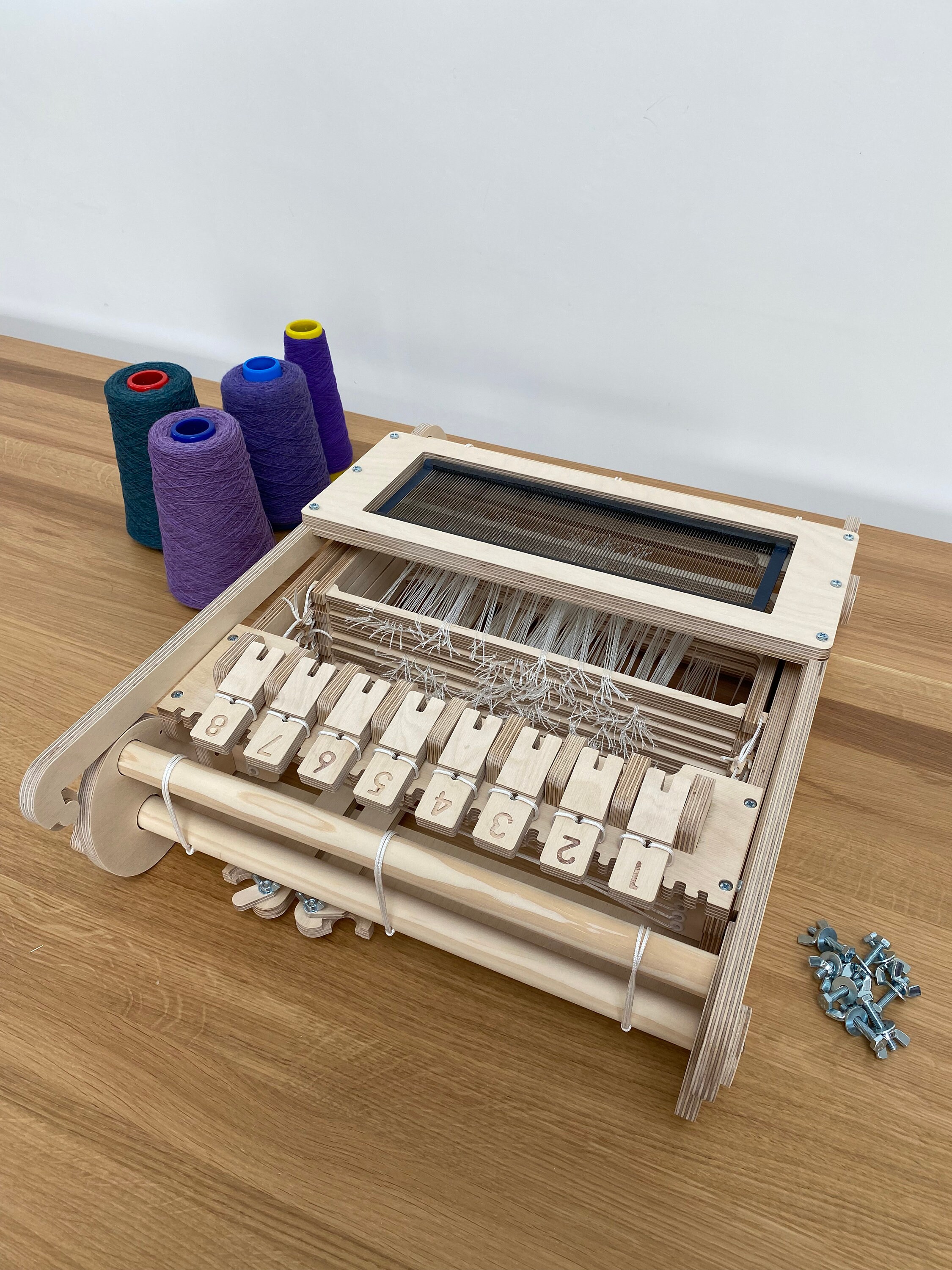 Eight Shaft Table Loom Collapsible Light Loom Handmade - Etsy UK