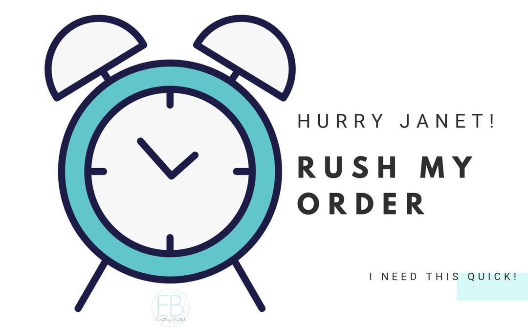 Rush Order Add On, Rush Production - Etsy