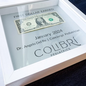 First Dollar Frame Custom Engraved Business Logo Custom Name Sign New ...