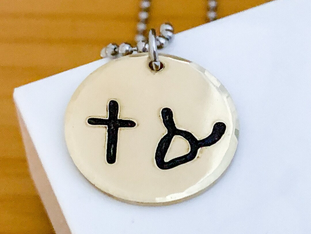 Aleph Tav Hieroglyphic Necklace Paleo Hebrew Necklace - Etsy