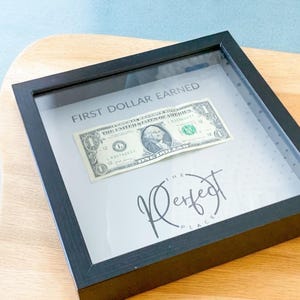 First Dollar Frame Custom Engraved Business Logo Custom Name Sign New ...
