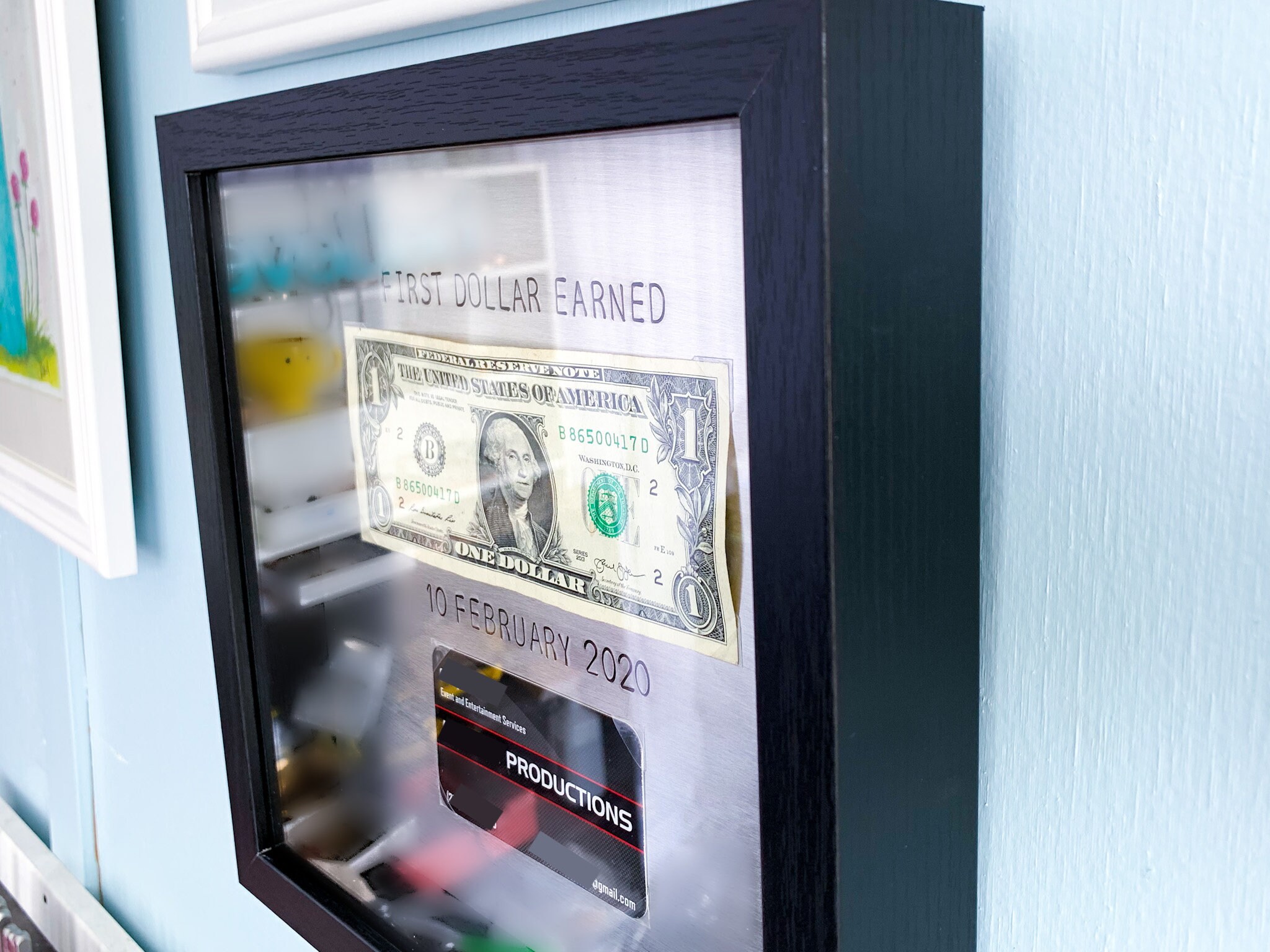 New Business Owner Gift First Dollar Earned Frame | Etsy