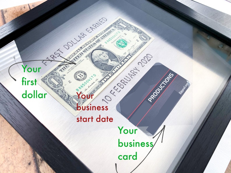 Buy First Dollar Frame: Personalized New Business Gift, Entrepreneur ...