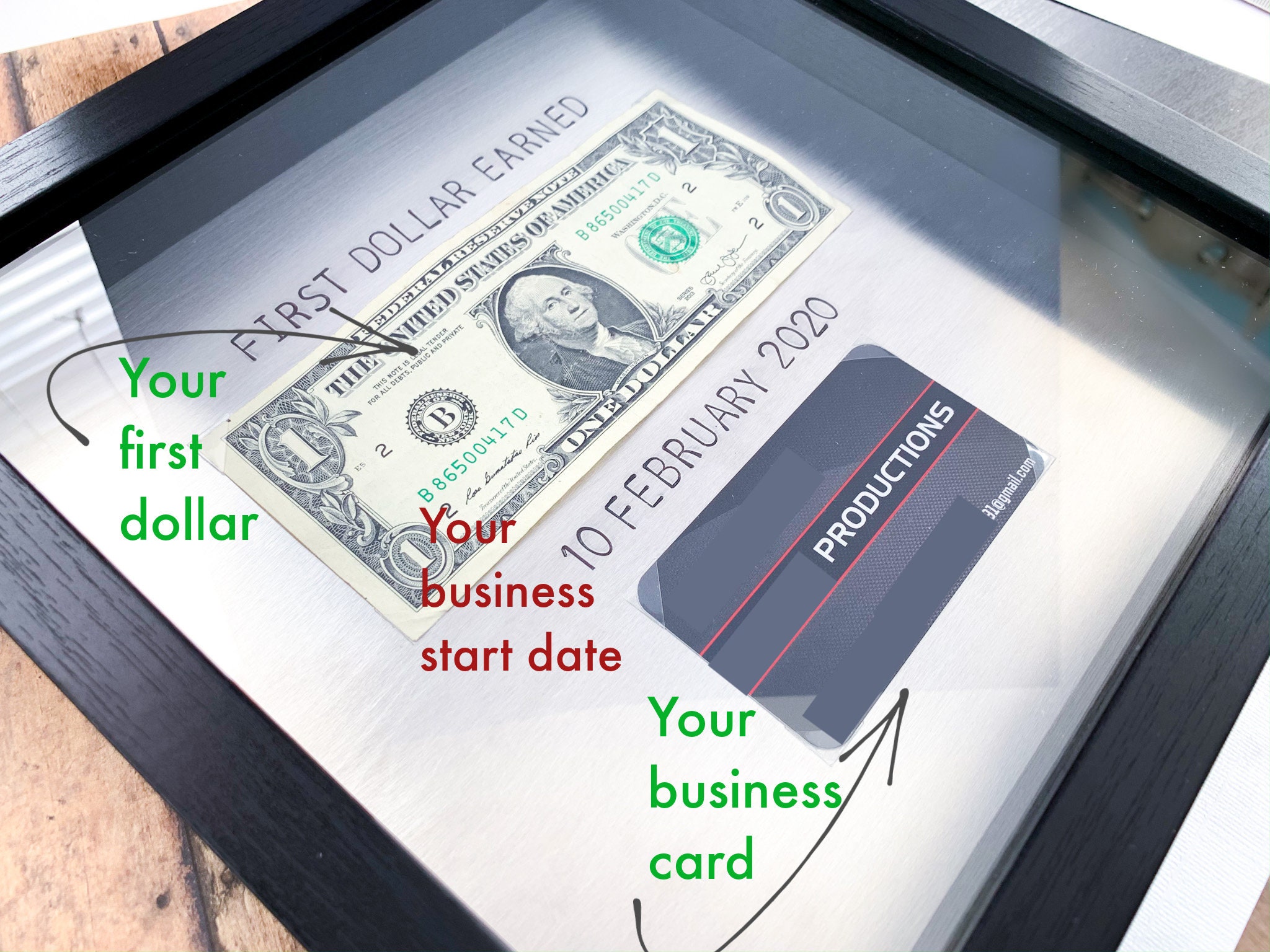 Buy First Dollar Frame: Personalized New Business Gift, Entrepreneur ...