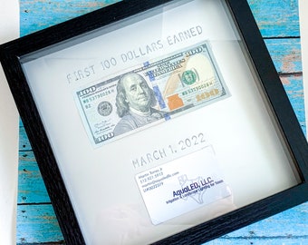 New Business Owner Gift, First Dollar Frame, Entrepreneur Wall Art ...