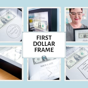 First Dollar Frame Custom Engraved Business Logo Custom Name Sign New ...
