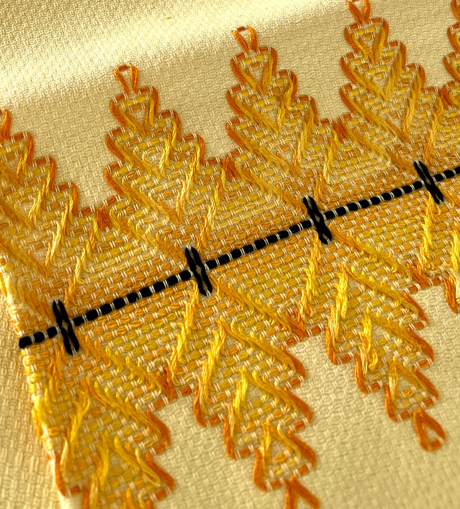 Vintage Yellow Huck Towel Handmade Guest or Kitchen Towel - Etsy